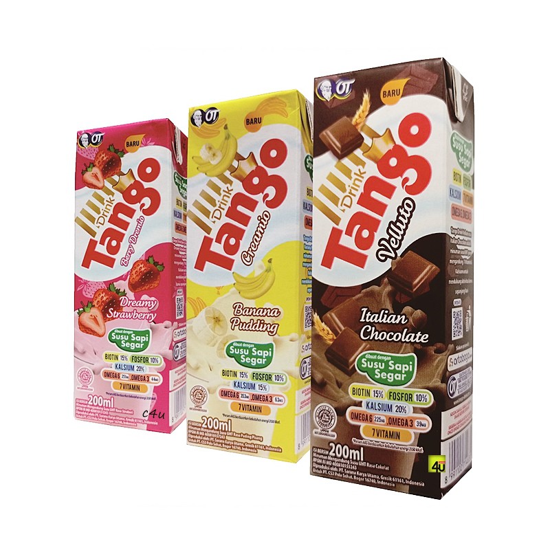 Jual Tango Drink - Susu UHT Rasa Buah - 200ml RTD Kotak Indonesia ...