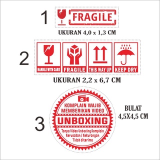 Jual Stempel Flash Unboxing Stampel label Fragile packing kardus Cap ...