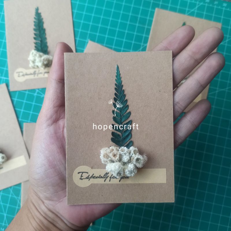 Jual Greeting Card Bunga Kering | Kartu Ucapan Bunga Kering Hampers ...