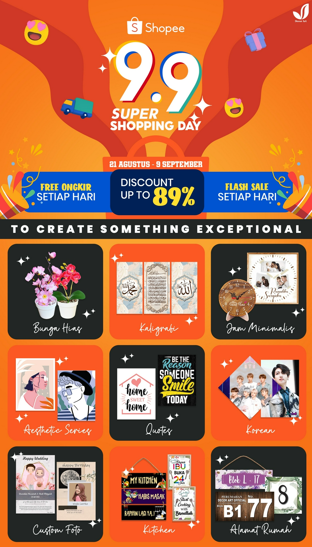 Produk Decor Art Official Store | Shopee Indonesia