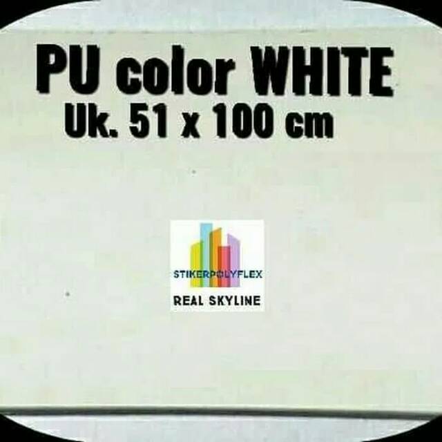 Jual POLYFLEX PU KOREA WHITE PREMIUM QUALITY SKYLINE | Shopee Indonesia