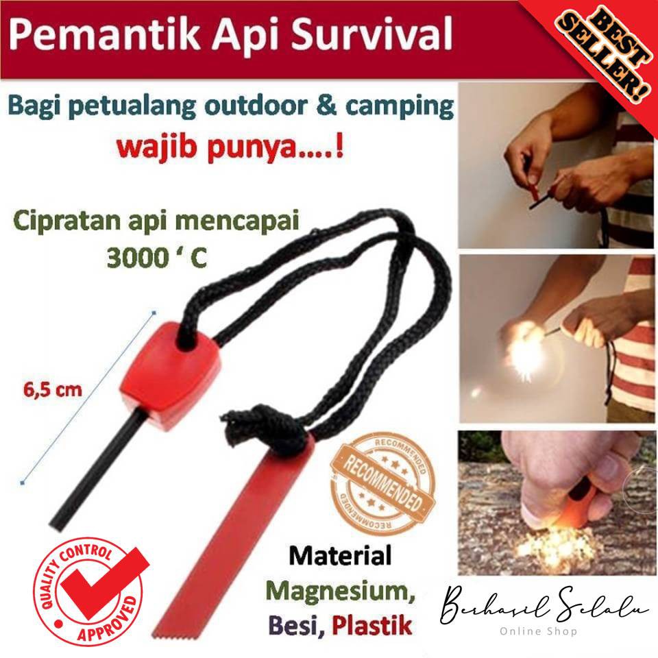 Jual Alat Pembuat Pemantik Api Survival Magnesium Hiking Camping ...