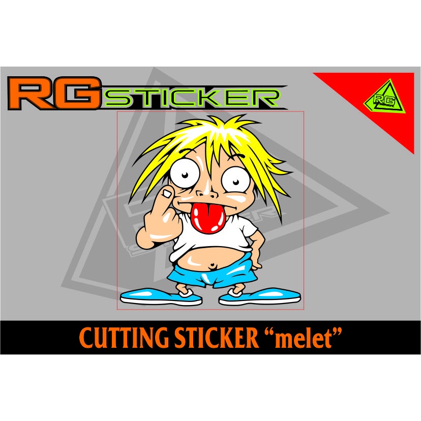 Jual cutting stiker melet uk 20 cm | Shopee Indonesia