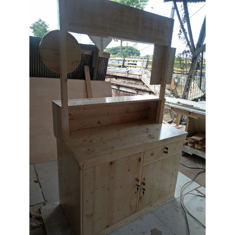 Jual grobak kayu booth kayu murah | Shopee Indonesia