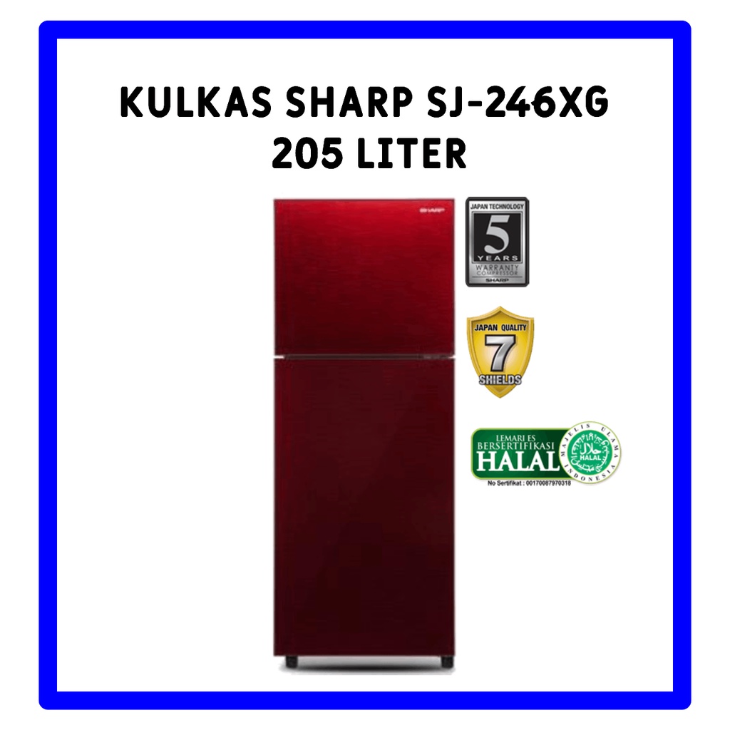 Jual Kulkas Sharp 2 Pintu SJ-246XG 205 Liter | Shopee Indonesia