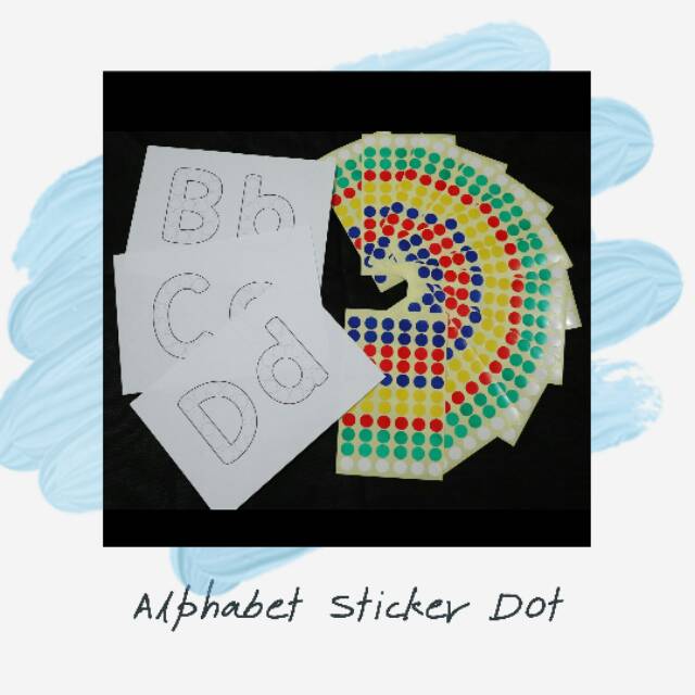 Jual Alphabet Sticker Dot / Sticker Activity by idemain.ku / Menempel ...