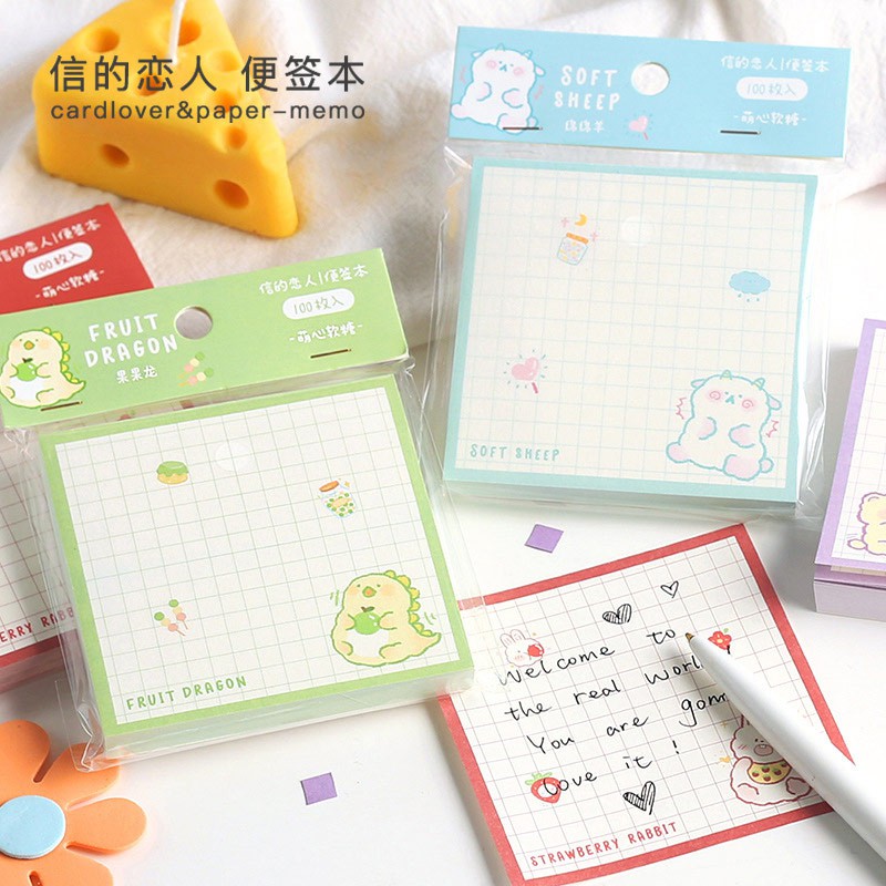 Jual Cute Heart Gummy Grid Sticky Notes | Shopee Indonesia