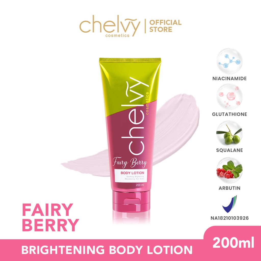 Jual CHELVY Brightening Body Lotion Fairy Berry 200ml | Shopee Indonesia