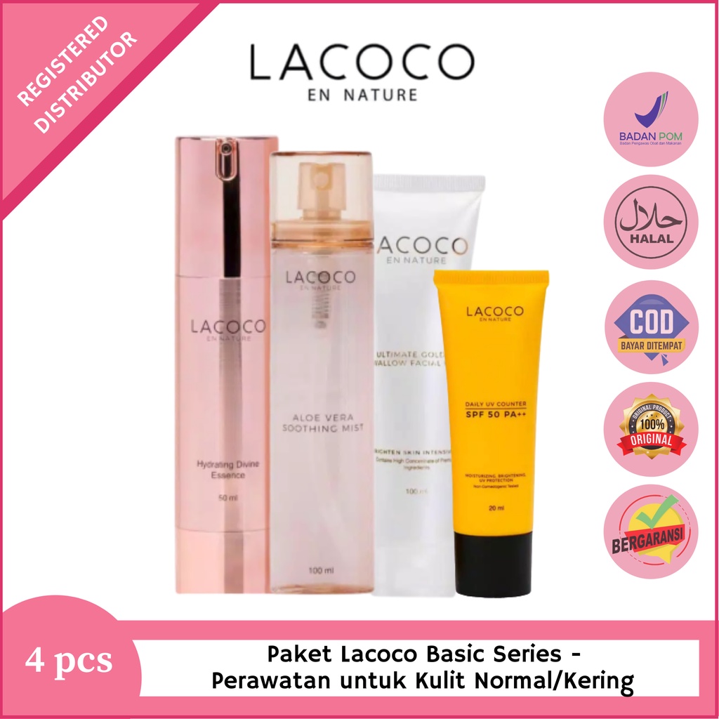 Jual Paket Lacoco Basic Series - Rekomendasi Skincare untuk Pemula dengan Kulit Normal Original ...
