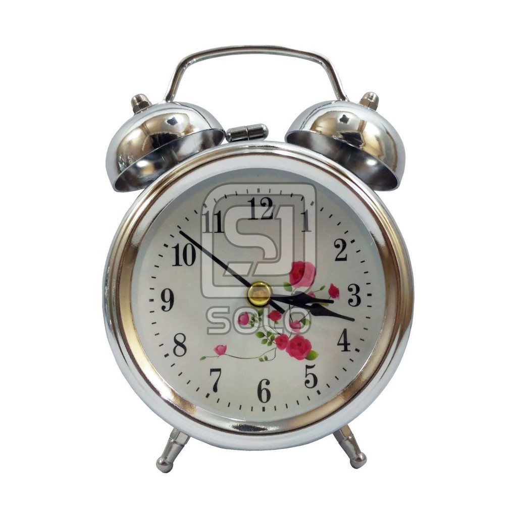 Jual Jam Beker Weker Meja Clock Alarm Vintage Kecil - 3010 Paris Silver ...
