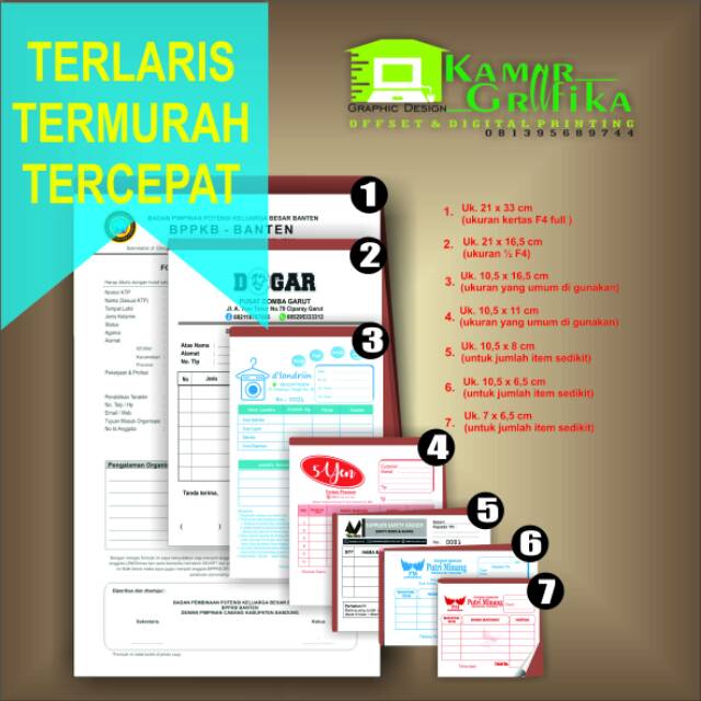 NO.3 Nota bon custom uk.10,5x16,5cm 50lembar | Shopee Indonesia