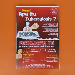 Jual Poster Kesehatan - Kenali Apa itu Tuberculosis (TB) | Sudah di Laminasi | Poster Penulran ...