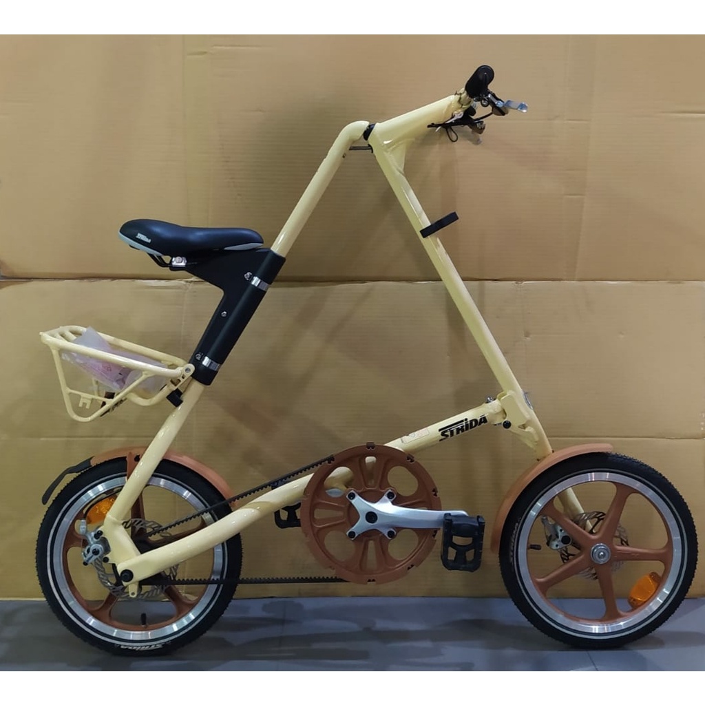 Jual Sepeda Lipat Folding Bike Strida LT Cream 16inch Alloy Taiwan | Shopee Indonesia