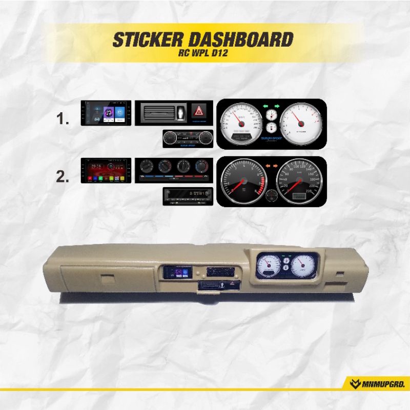 Jual Sticker panel dashboard RC WPL D12 | Shopee Indonesia