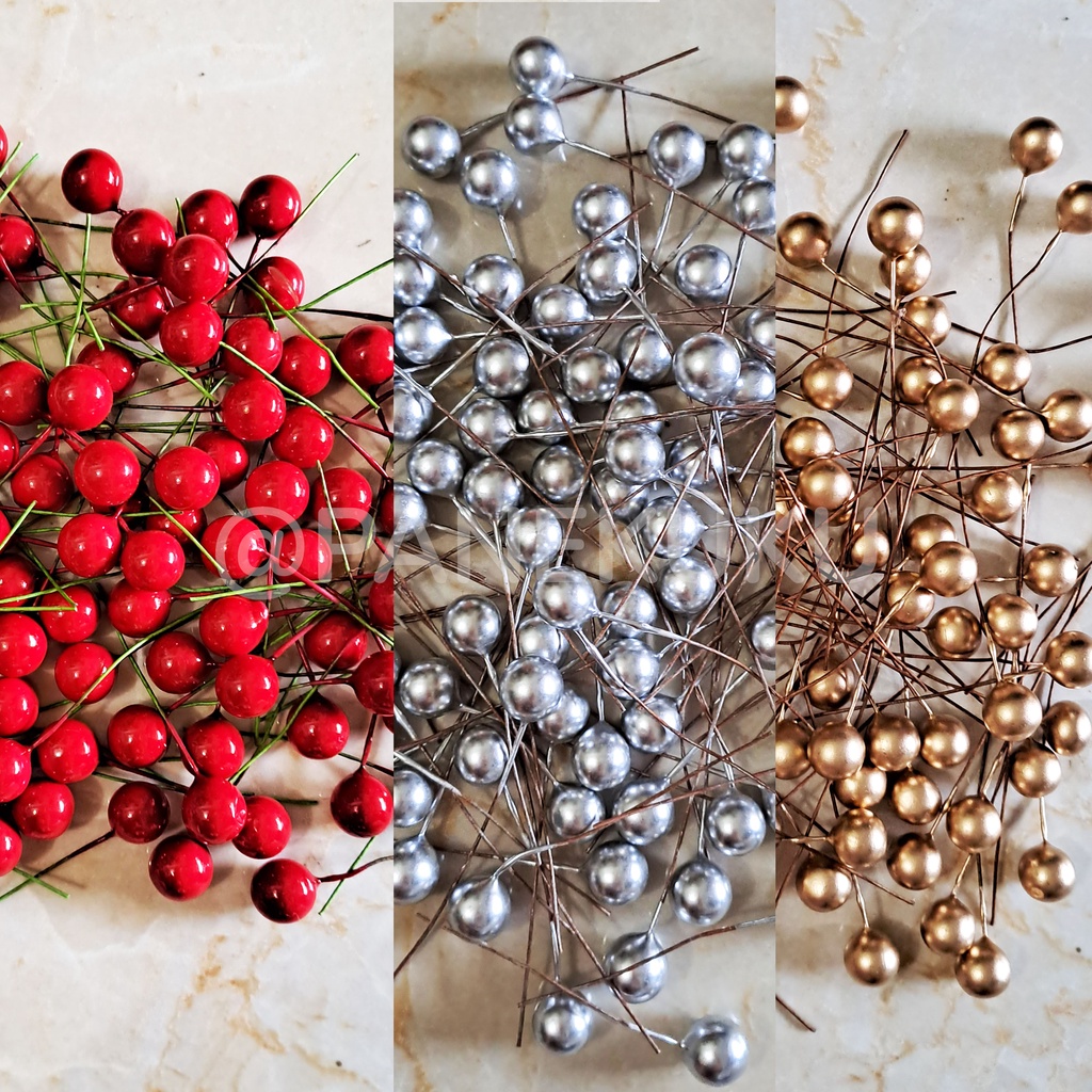 Jual Cake Topper BERRY MINI/ bola bulat kecil/ toper kue cherry merah ...