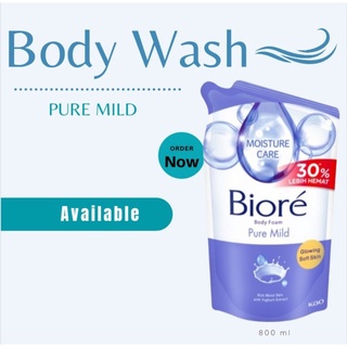 Jual biore sabun mandi cair 800ml 800 ml body wash refill refil all variant biore guard | Shopee ...