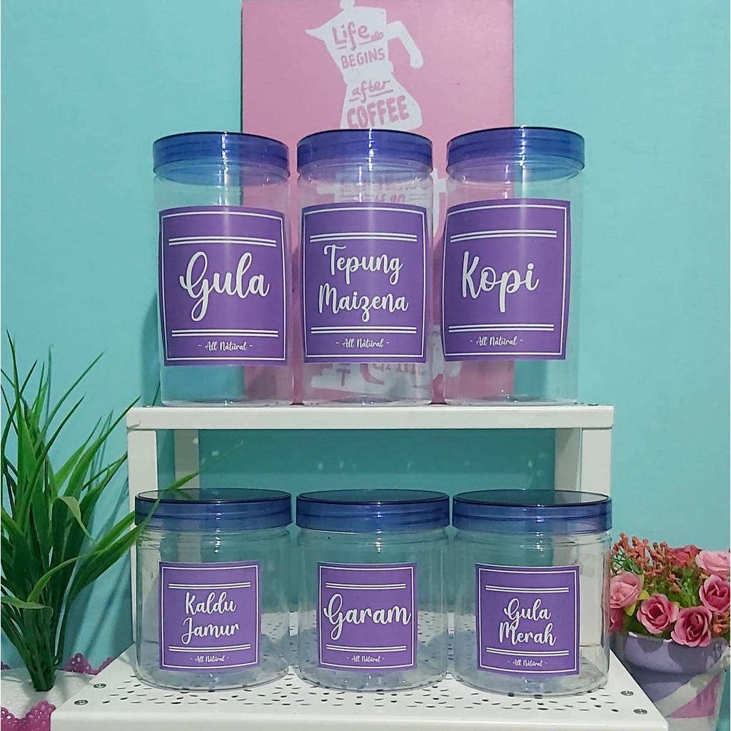 Jual Toples Bumbu warna ungu Free Label Stiker / Toples Teh Gula Kopi ...