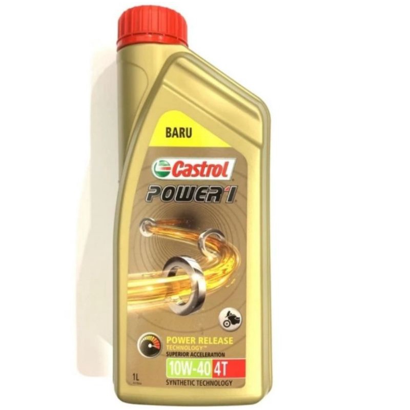Jual Oli Mesin Castrol Power 1 4T 10W 40 1 liter 1000ml ORIGINAL ...