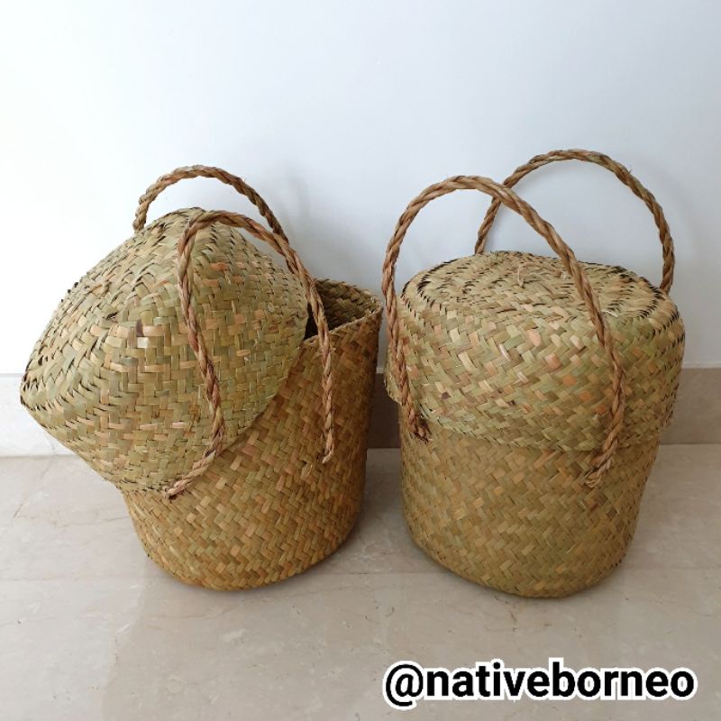 Jual Tas Purun Bulat Tutup - Tas Hampers Purun, Tas Parsel Purun, Tas ...