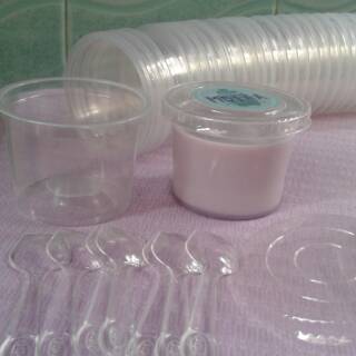 Jual Cup silky puding plastik cetakan wadah jelly pudding moiaa PAKET ...