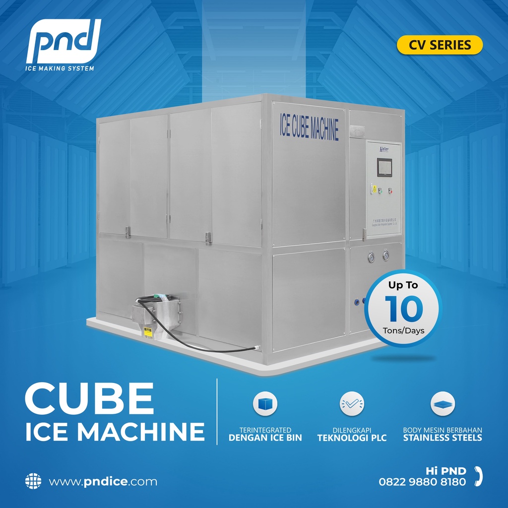 Jual Mesin Pembuat Es Batu Cube | Cube Ice Machine | Kapasitas 1-10 Ton ...