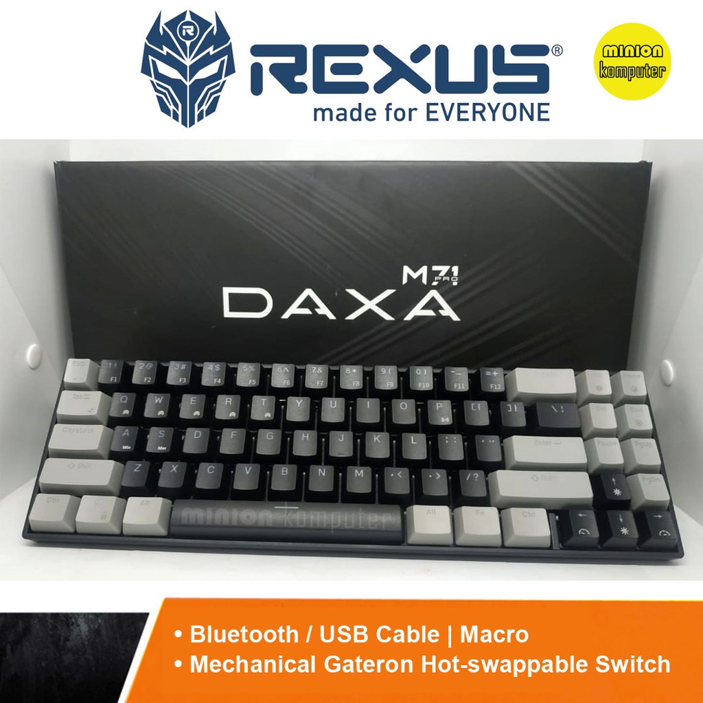 Jual Rexus Daxa M71 PRO RGB Mechanical Gaming Keyboard Bluetooth ...