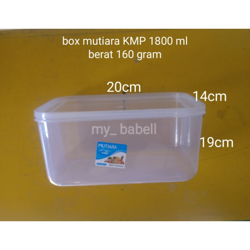 Jual Box makanan tempat makanan mutiara KMP / trisula 1800 ml container ...