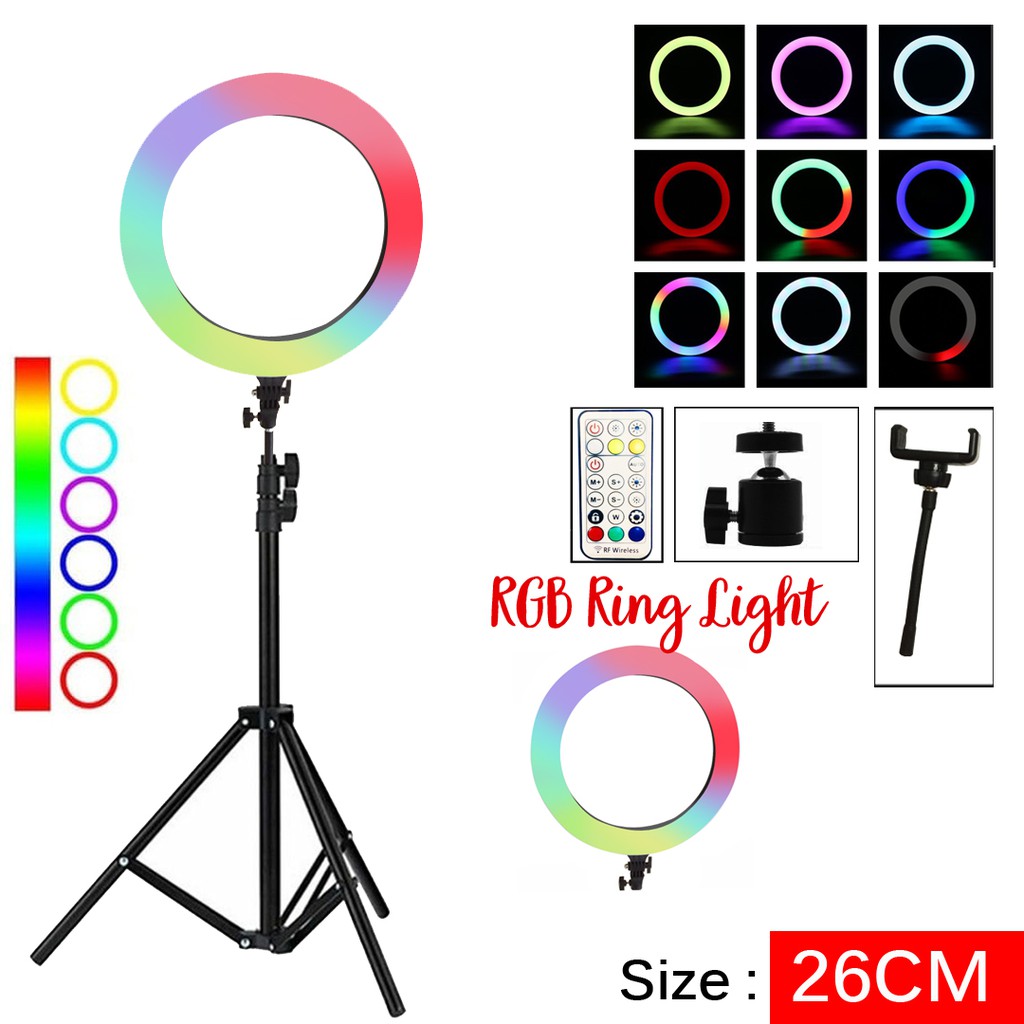 Jual Lampu 20CM&26CM& 33CM Led Ring Light & RingLight RGB Studio For ...