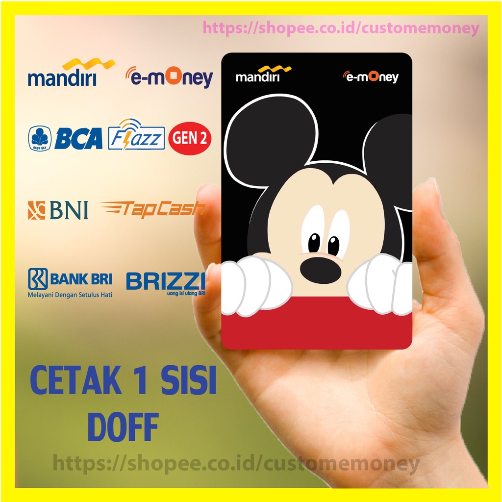 Jual KARTU EMONEY ANIME KARTUN MICKEY MOUSE FACE MIKI SI TIKUS ETOLL E ...