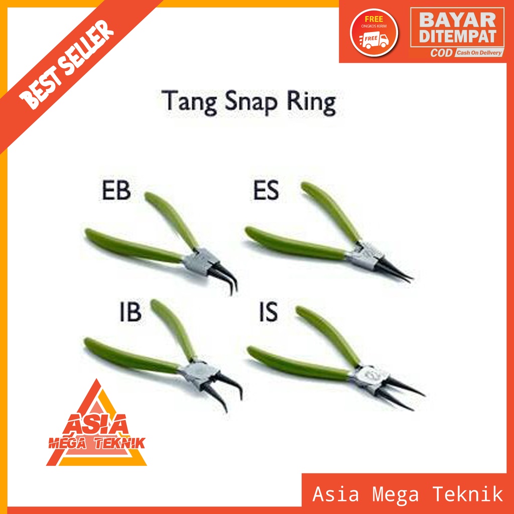 Jual TEKIRO Tang Snap Ring 7 inch EB IB ES IS lengkap - Snap Ring ...