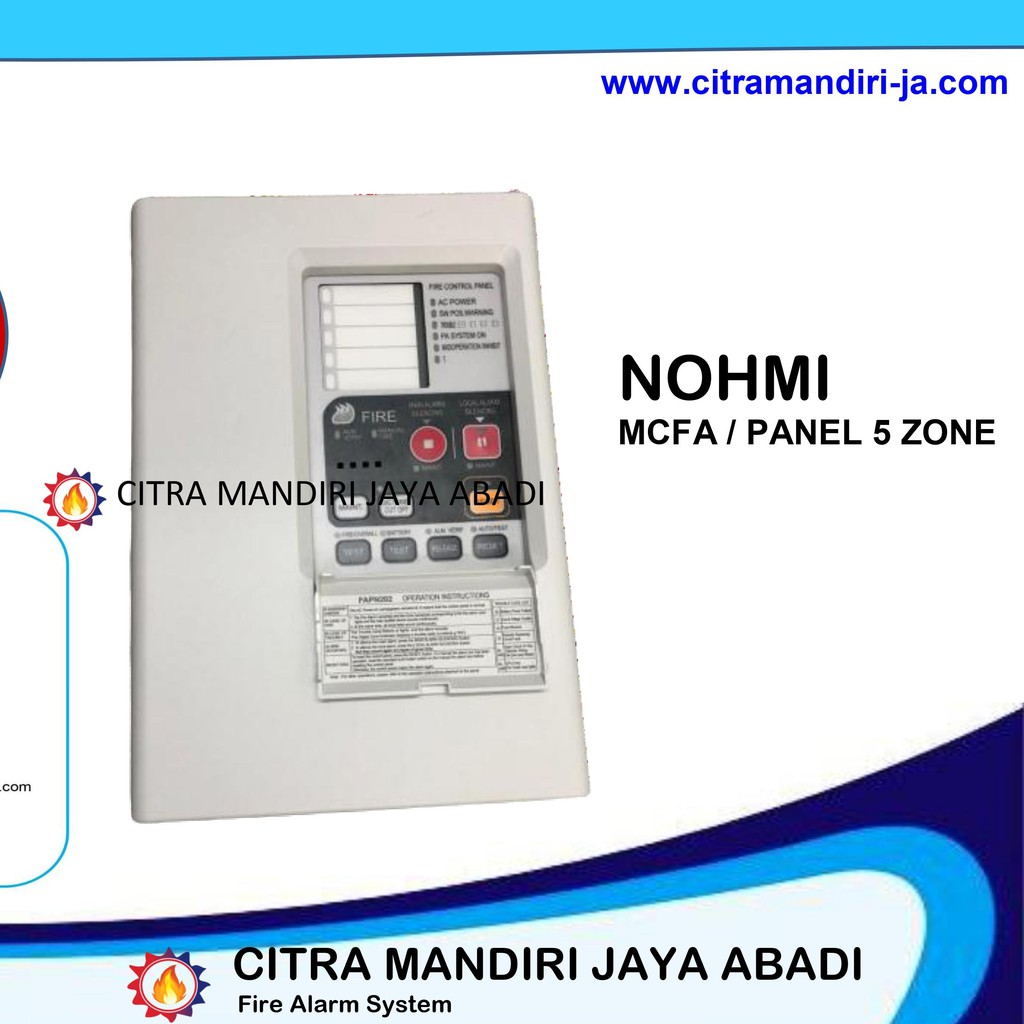 Jual MCFA Panel Fire Alarm 5 Zone merk NOHMI Indonesia|Shopee Indonesia