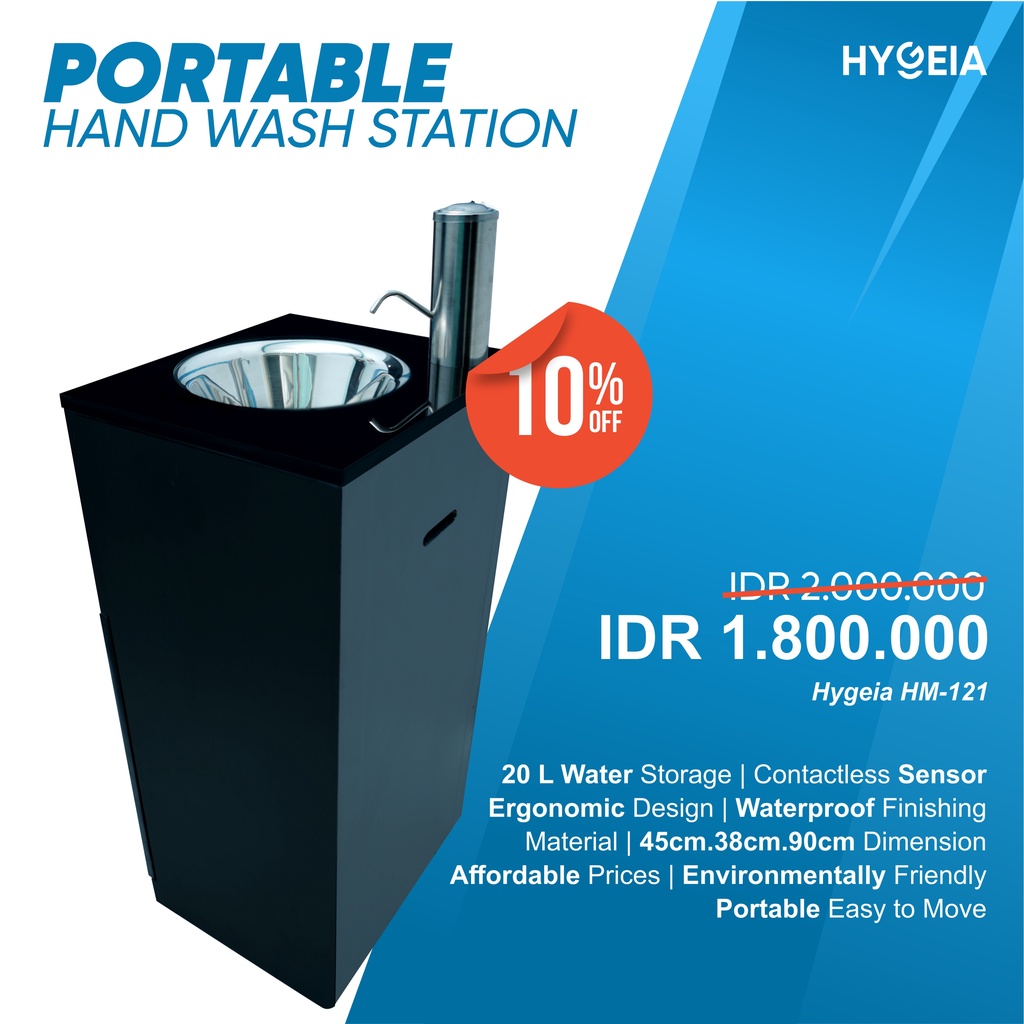 Jual Wastafel tempat cuci tangan portable dengan sensor tangan anti ...
