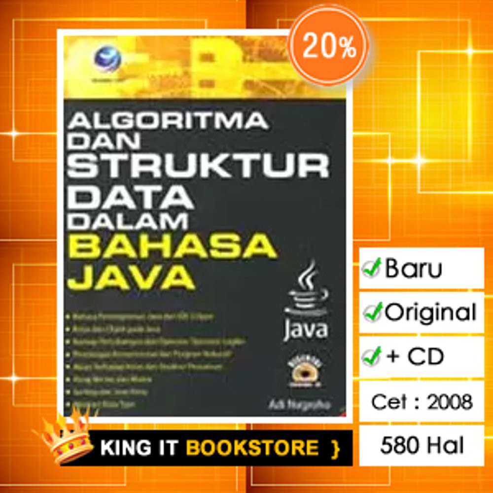 Jual Buku Algoritma dan Struktur Data Dalam Bahasa Java Adi Nugroho ...