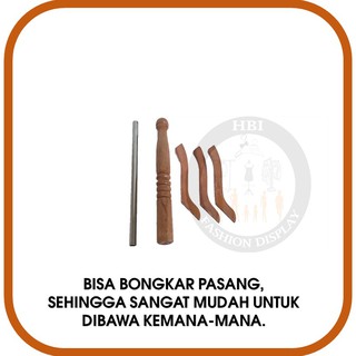 Jual Tiang Display Kaki / Tiang Kaki Kayu / Tiang Kaki Besi / Kaki ...