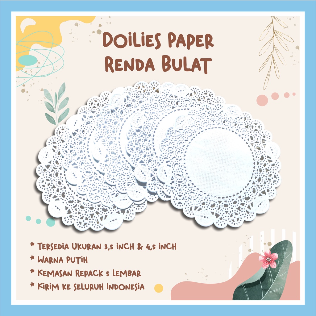 Jual Doilies Paper Renda Bulat Kertas Roti 1 Pack Isi 5 Pcs | Shopee ...