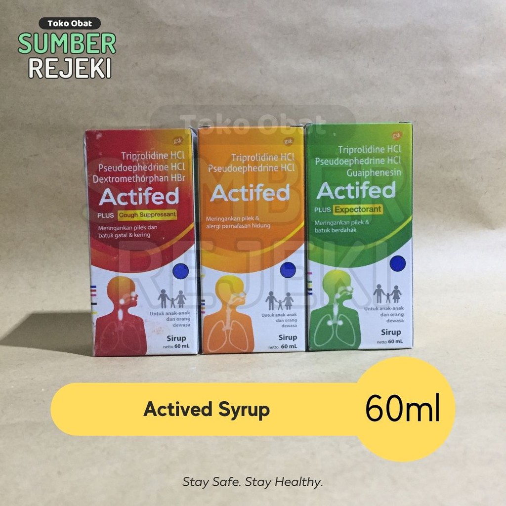 Jual Actifed Hijau Syr 60ml | Actifed Merah syr 60ml | Actifed Kuning ...