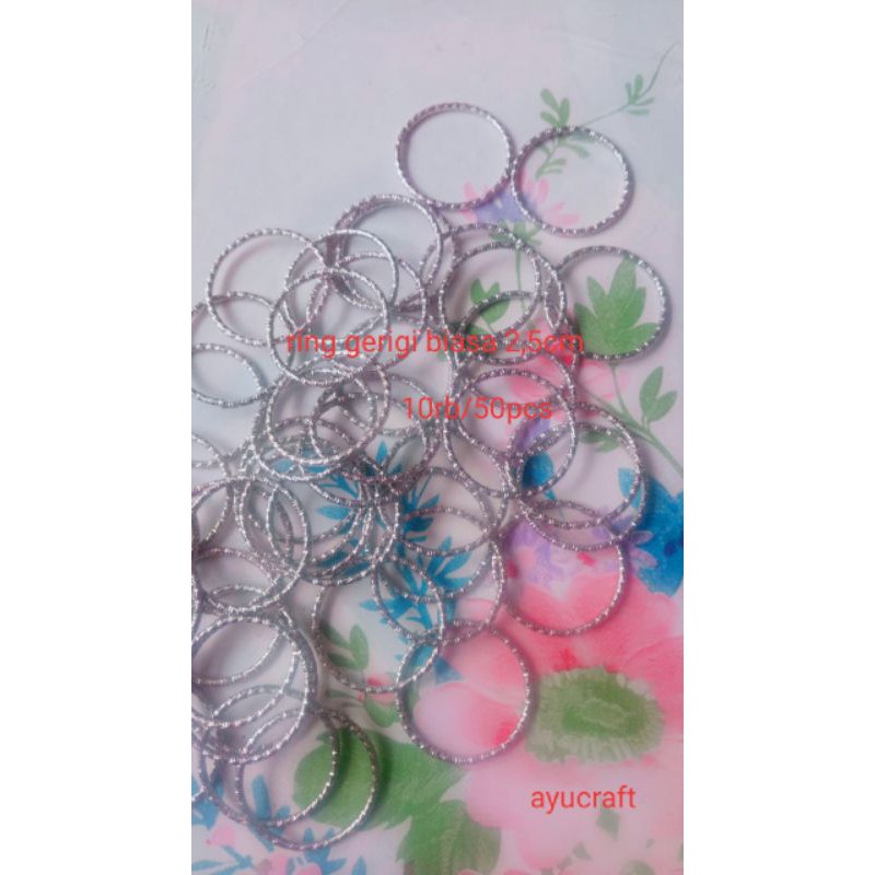 Jual ring gerigi silver dan gold 2,5cm..50pcs | Shopee Indonesia
