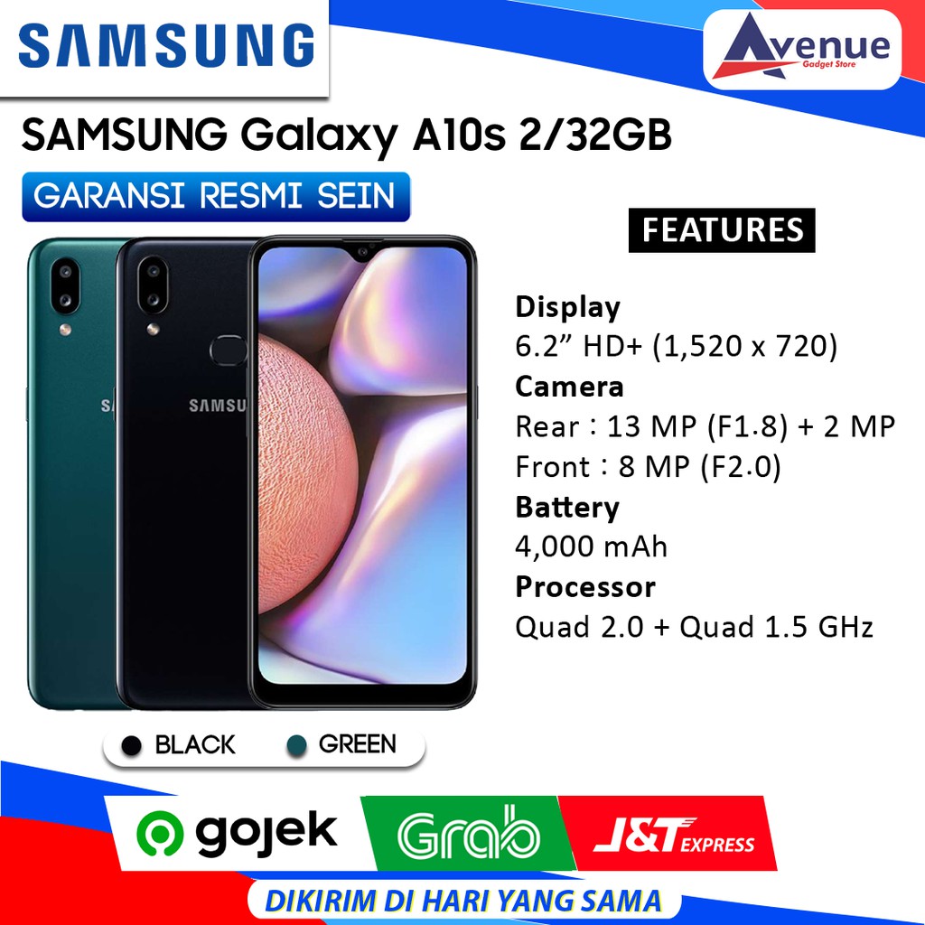 Jual HP SAMSUNG GALAXY A10s 2/32GB GARANSI RESMI SEIN PROMO MURAH | Shopee Indonesia