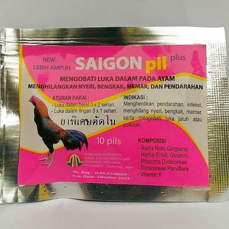 Jual Saigon Pill Plus Obat Luka Untuk Ayam Usai Laga Meredakan Bengkak Memar dan Pendarahan Dari ...