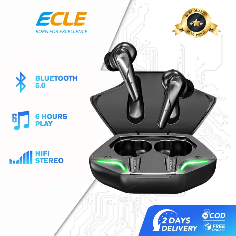 ECLE E-SportS TWS Gaming Earphone Waterproof Headset Bluetooth Wireless ...