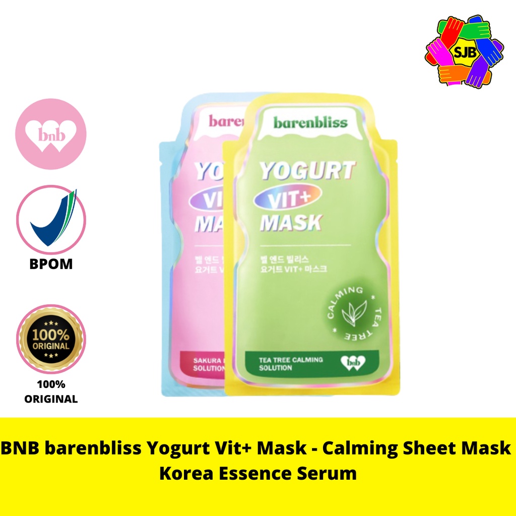 Jual BNB barenbliss Yogurt Vit+ Mask - Calming Sheet Mask Korea Essence ...