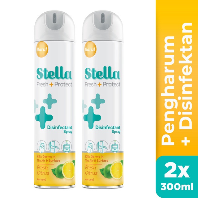 Jual Stella Fresh & Protect Aerosol Fresh Citrus 300 ml x 2 ...