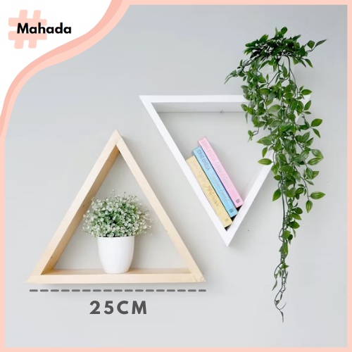 Jual Rak Kayu Model Segitiga Rak Dinding Ambalan | Shopee Indonesia