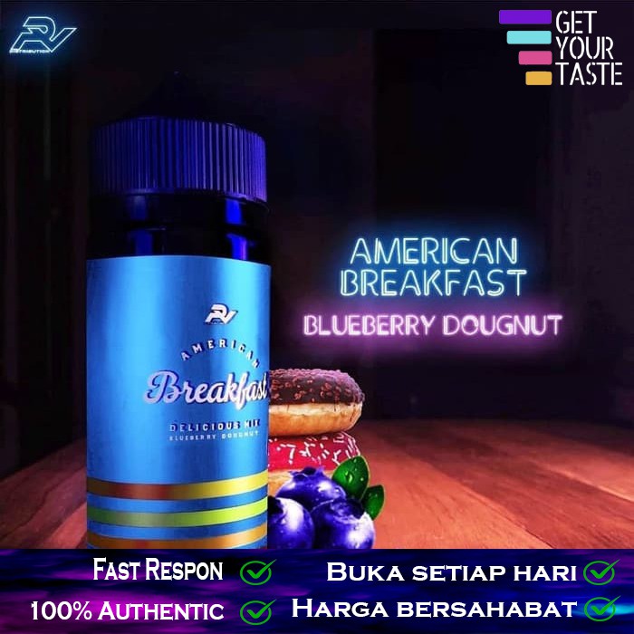Jual Liquid AMERICAN BREAKFAST BLUEBERRY DOUGHNUT BY RV Distribution ...
