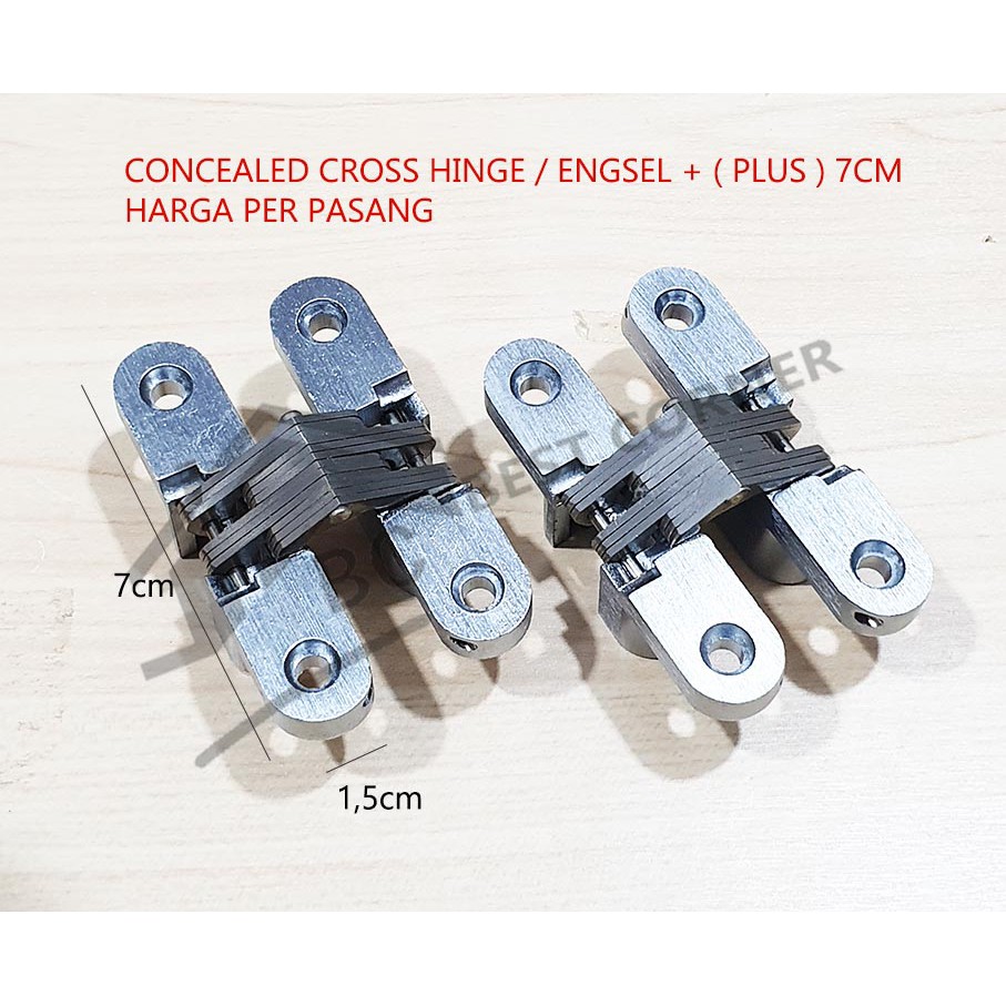 Jual Concealed Cross Hinges Large / Engsel + ( Plus ) / Engsel DEER ...