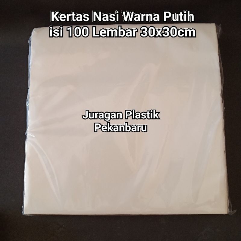 Jual Kertas Nasi Putih 30x30 cm KFC / MCD / Burger / Wrap Sandwich ...