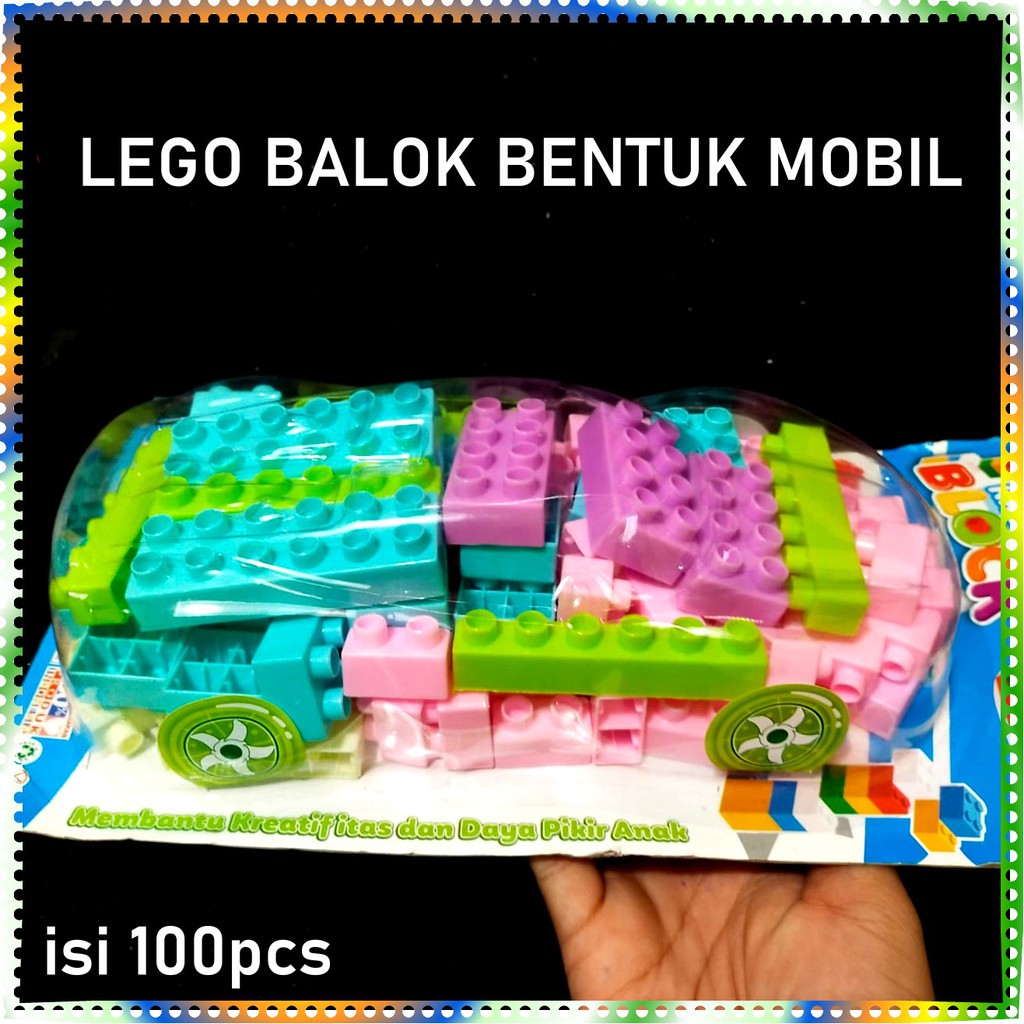 Jual Mainan Anak Brick Puzzle Lego Balok Block Bentuk Mobil isi 100pcs ...