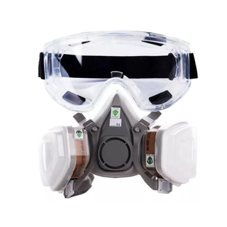 Jual paket half facepiece respirator half gas mask medium masker gas 3m ...