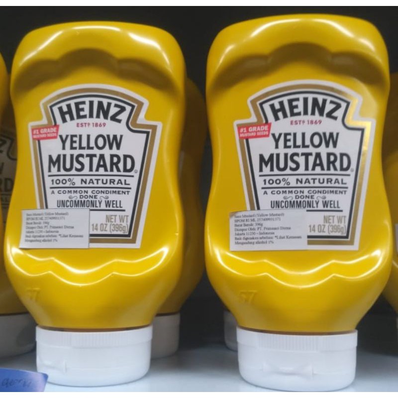 Jual HEINZ YELLOW MUSTARD 396GR | Shopee Indonesia