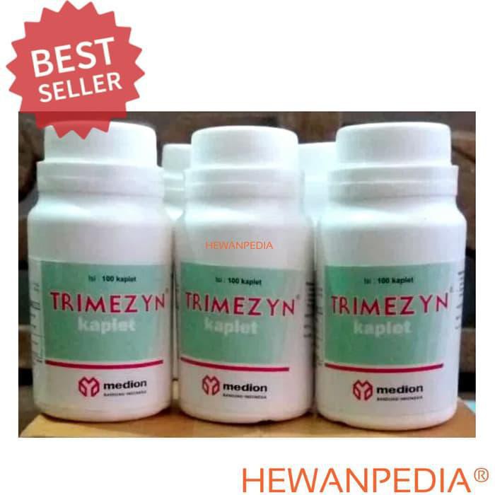 Jual TRIMEZYN 100 Kapsul Obat Pilek Ngorok Pulorum Ayam Pneumonia Babi ...